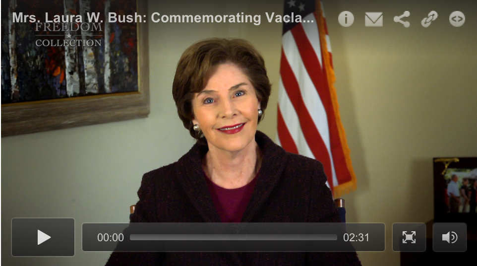 Mrs. Laura Bush Remembers Vaclav Havel