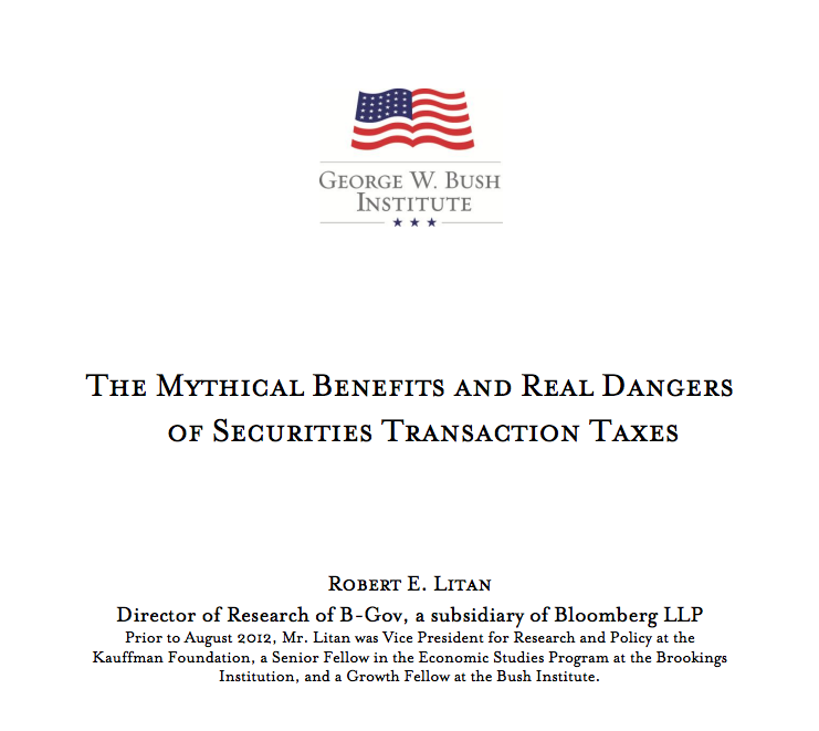 The Mythical Benefits and Real Dangers of Securities Transaction Taxes ...